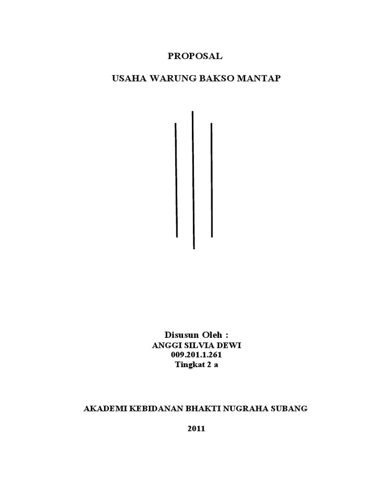 Proposal Warung Bakso Sederhana | PDF