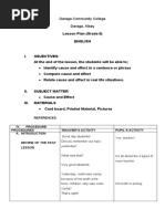 Cot 1 Lesson Plan 2025-2026 | PDF | Learning | Teachers