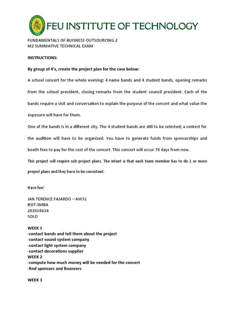 Module 2 Summative Technical Exam | PDF