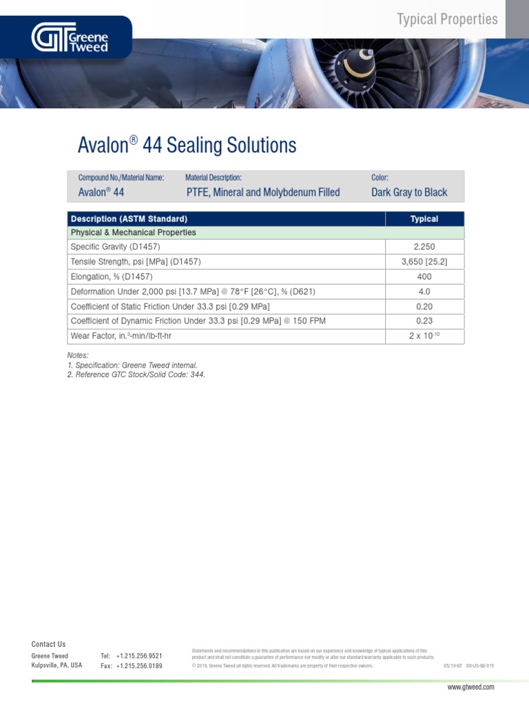 Avalon 44 As TP | PDF | Strength Of Materials | Mechanical Engineering