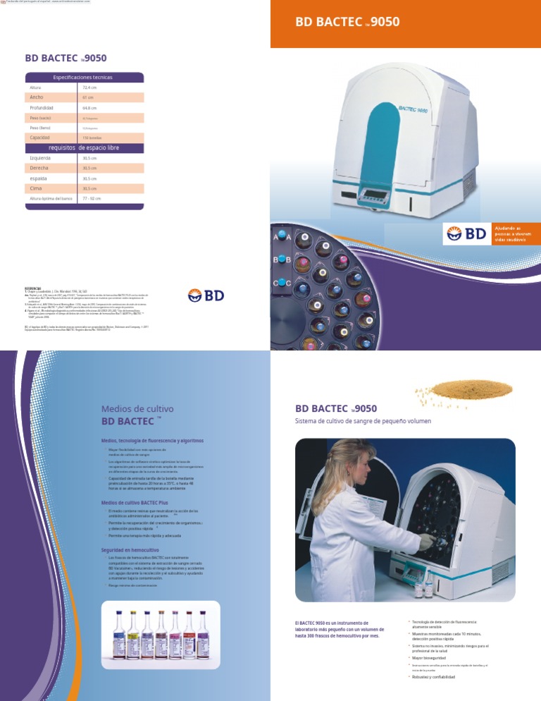 BD Bactec 9050 Blood Culture System - Pt.es | PDF | Medicina CLINICA ...