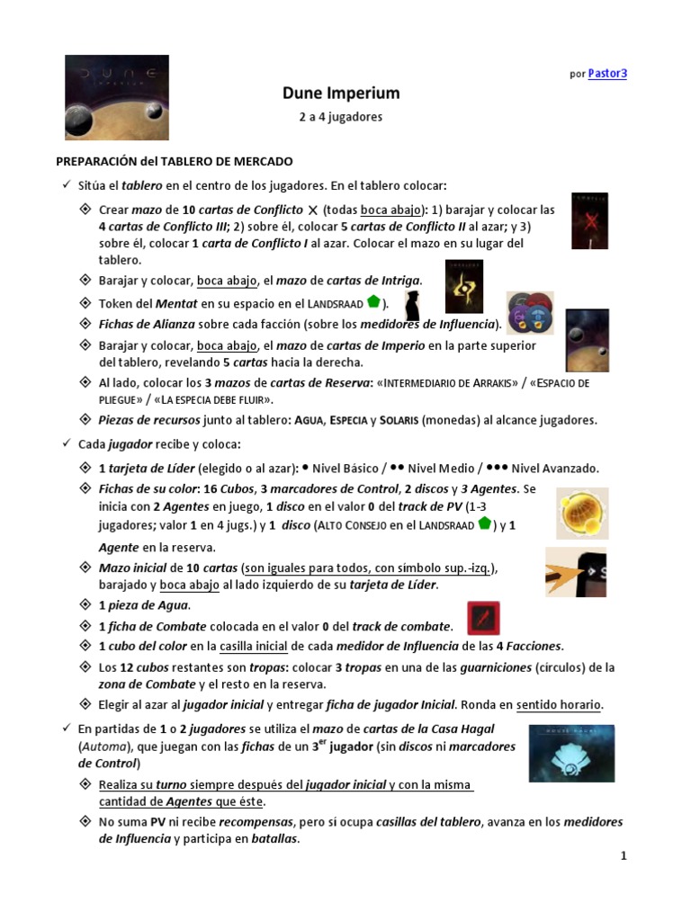 DUNE Imperium - Reglas Express | PDF