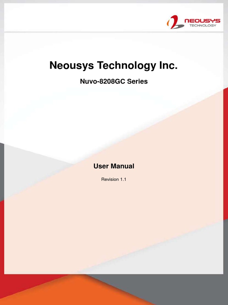 Nuvo 8208GC User Manual | PDF | Usb | Booting