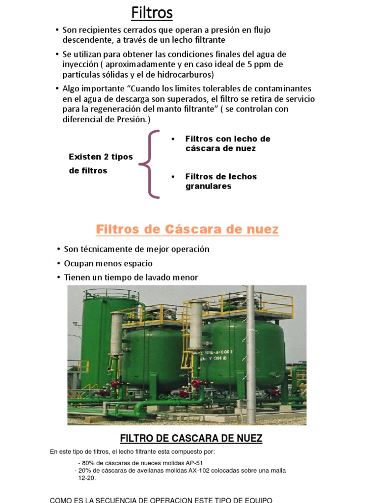 Filtros-Clasificacion y Operacion | PDF | Filtración | Bomba