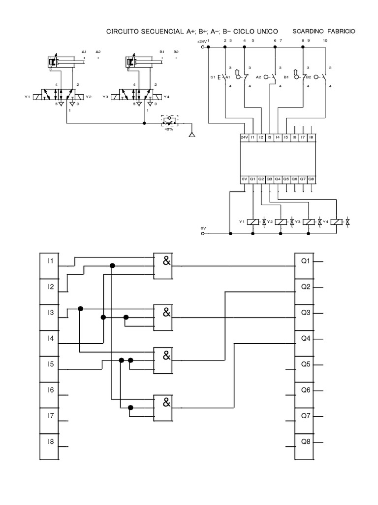 Circuito PLC A+ B+ A - B | PDF