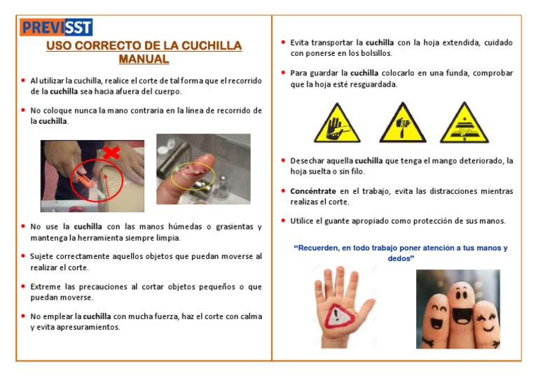 Manipulación Correcta de La Cuchilla Manual | PDF