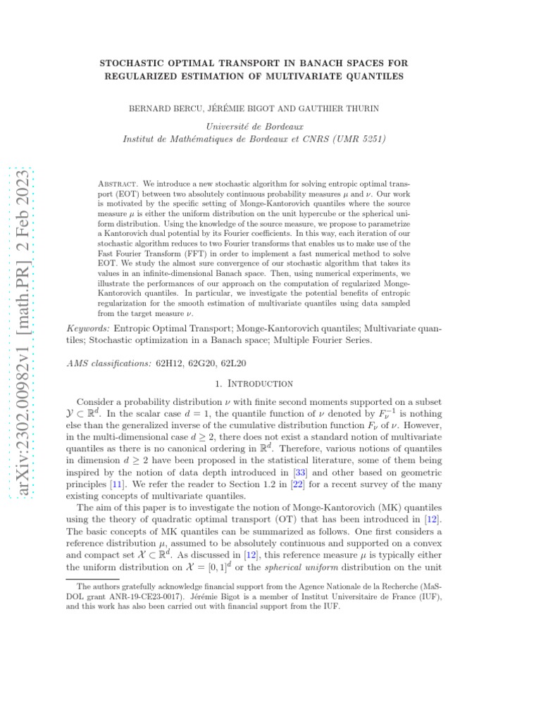 2302 00982 | PDF | Probability Distribution | Mathematical Optimization