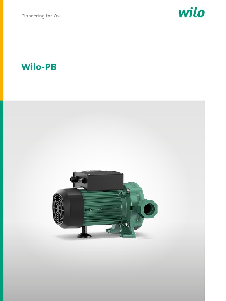 Wilo-Datasheet International en Wilo-Pb | PDF | Pump | Mains Electricity
