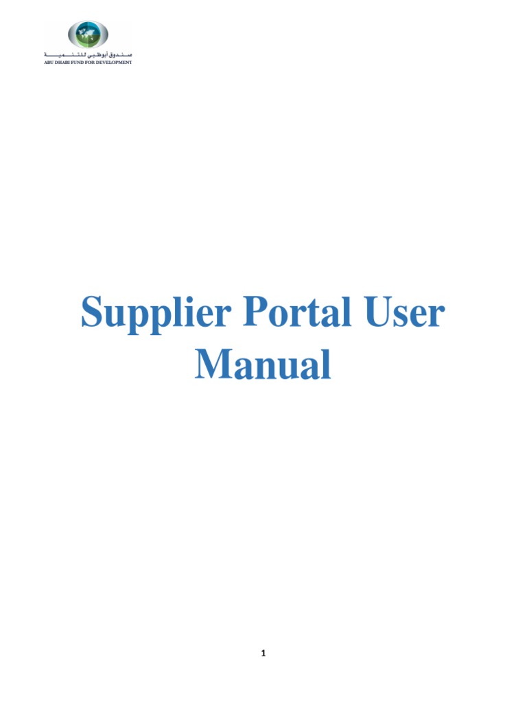 Supplier Portal User Manual | PDF | Invoice | Receipt