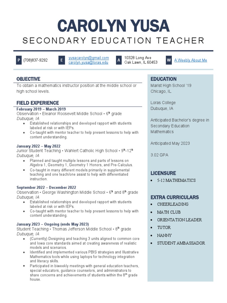 Official Resume | Download Free PDF | Teachers | Mentorship