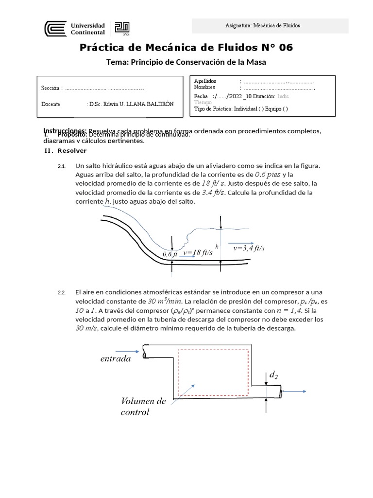 Practica 06 | PDF | Mecánica de fluidos | Gases