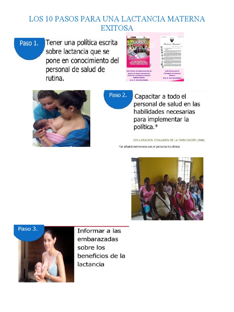 Los 10 Pasos para Una Lactancia Materna Exitosa | PDF