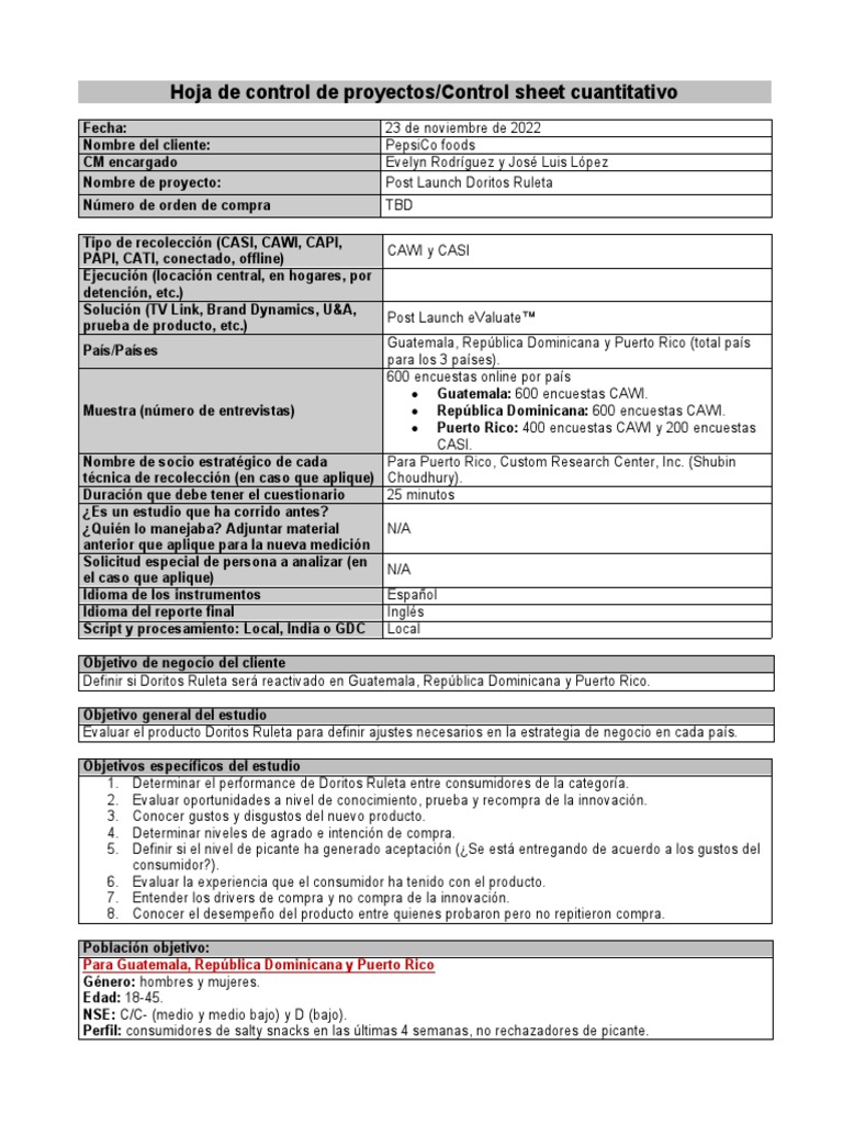 CS Cuantitativo - Post Launch Doritos Ruleta - ACT2 | PDF | Metodología ...