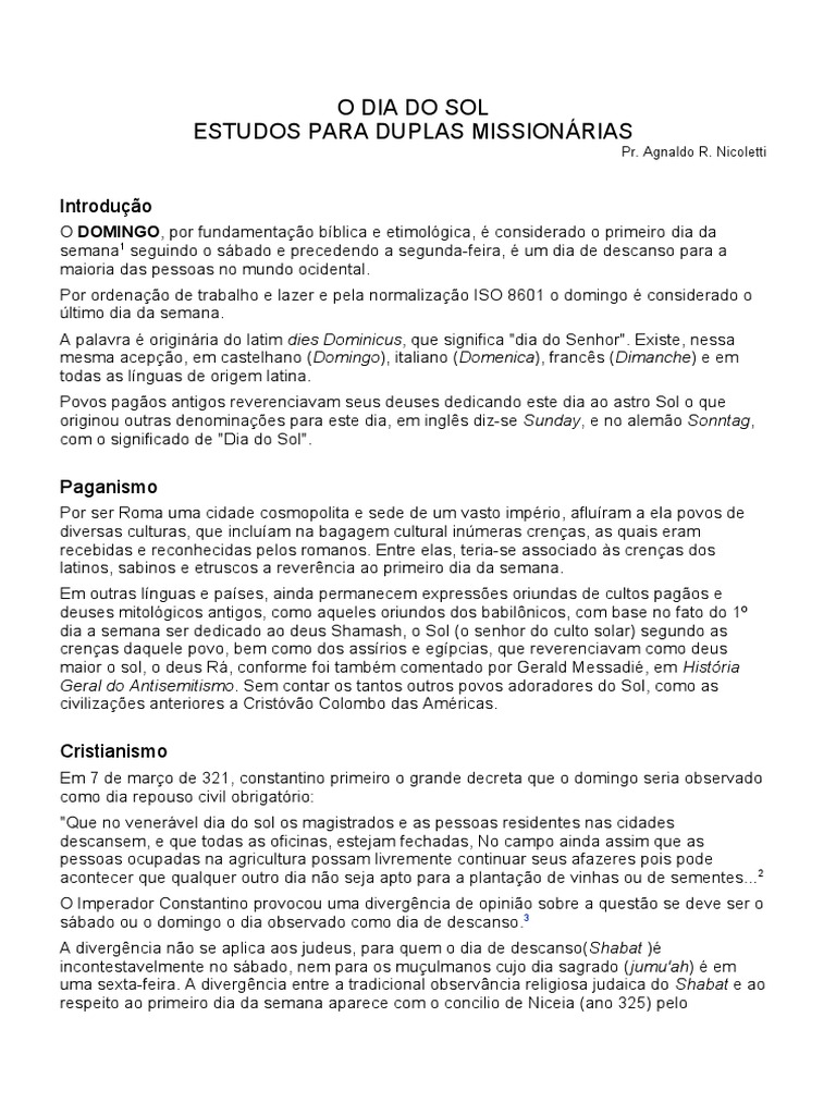 O Dia Do Sol | PDF | Ciências Sociais | História