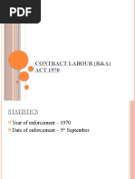 Abstract of Contract Labour Act, 1970 | PDF | Wage | Employment