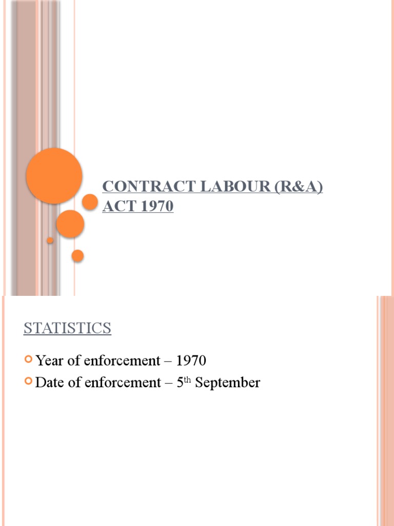 Contract Labour Act 1970 | PDF | Employment | Fine (Penalty)