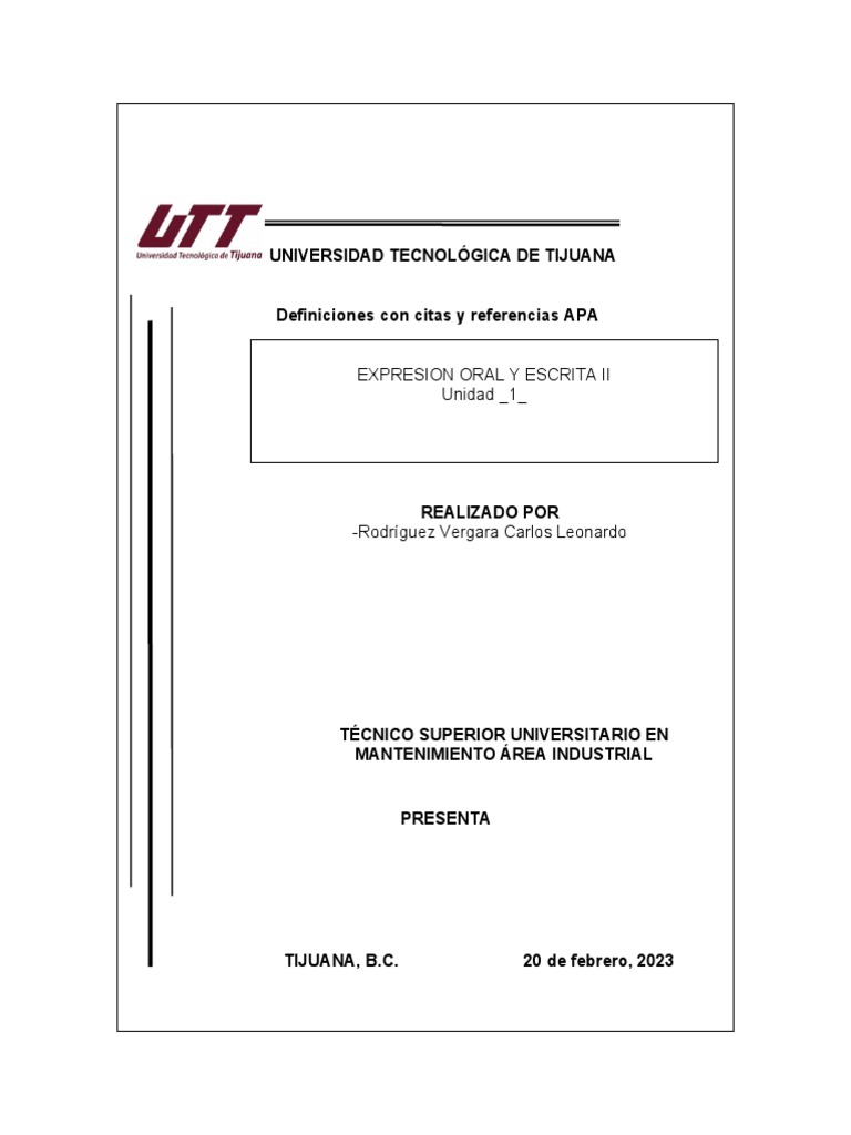 Ejercicio 1. Citas y Referencias Apa 7 | PDF