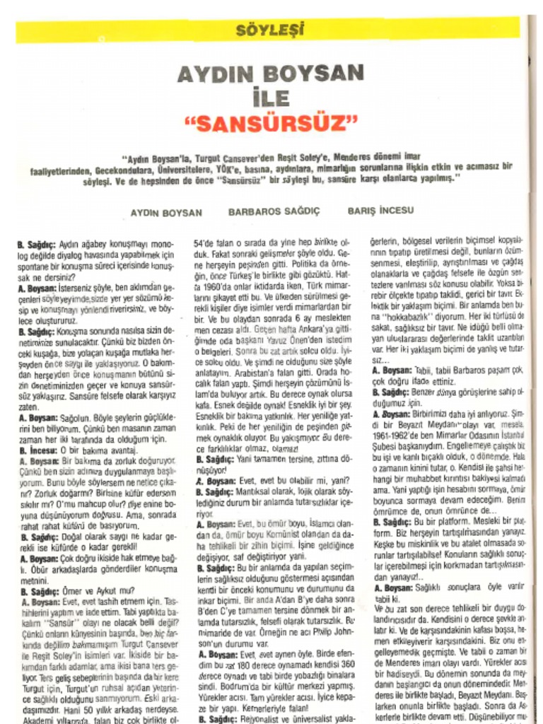 Aydin Boysan İle Sansürsüz | PDF
