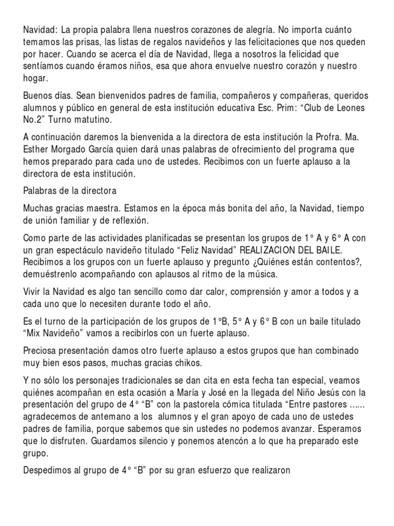 Programa Navideño | PDF | Navidad