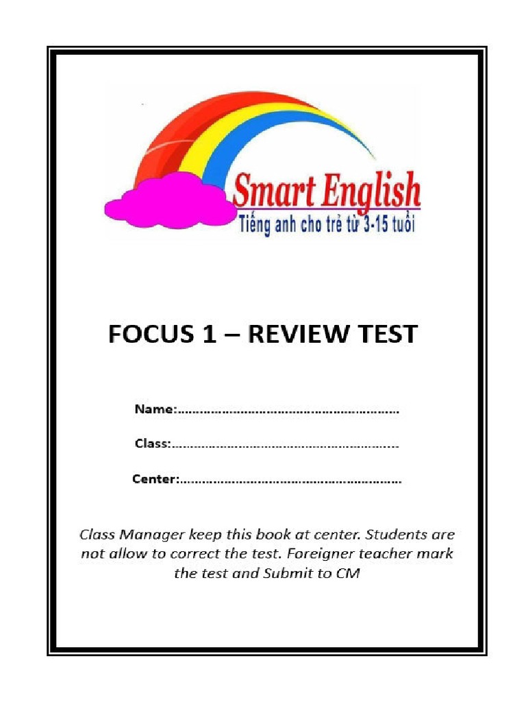 FOCUS 1 - Review Test (For Students) | PDF | Workweek And Weekend | Cuisine
