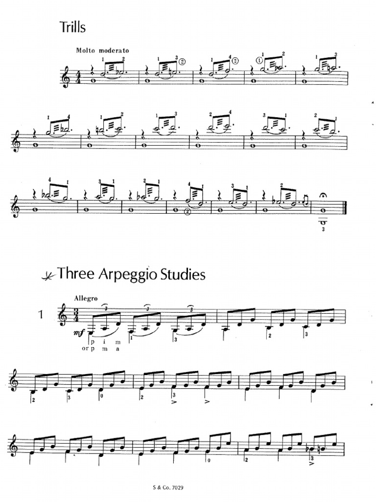 Three String Arpeggio Studies | PDF