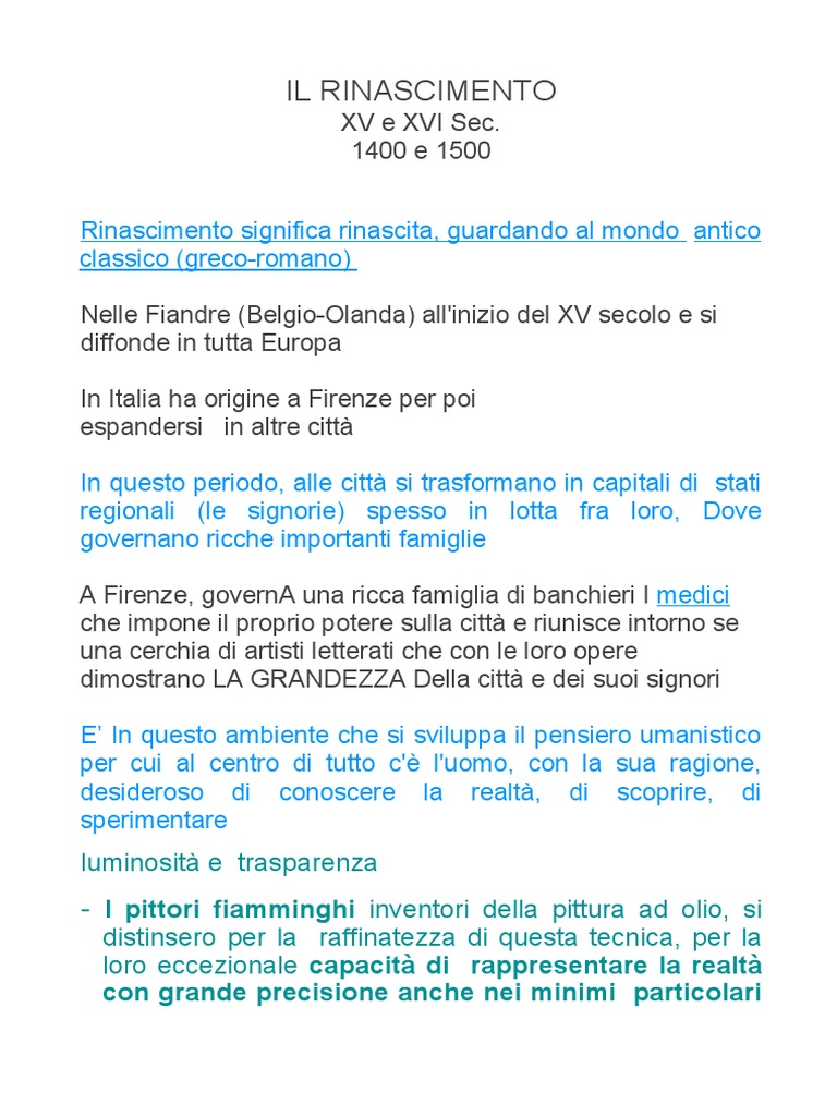 Rinascimento | PDF