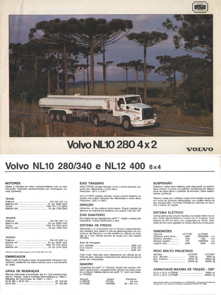 Folheto Volvo NL10 Turbo 280 | PDF