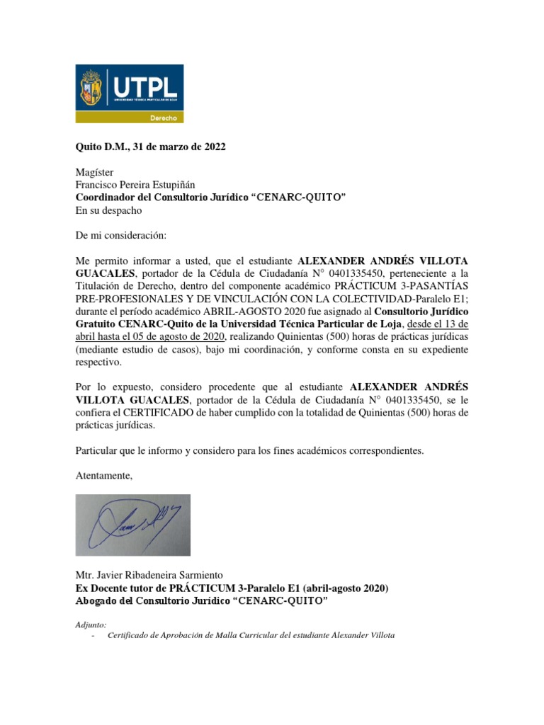 Informe Previo A Solicitud de Certificado | PDF