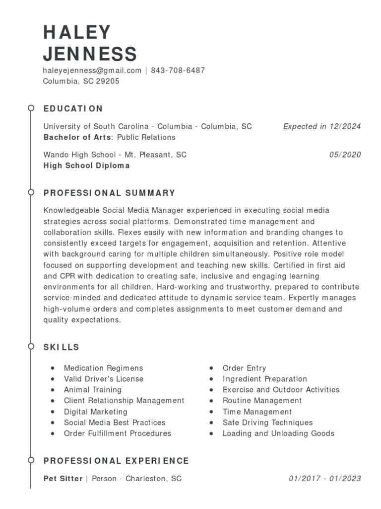 Haley Jenness Resume | PDF | Social Media | Popular Culture & Media Studies