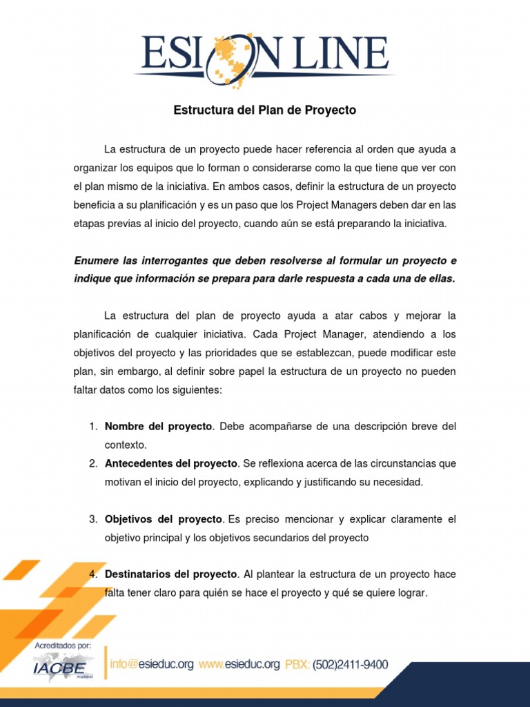 Investigación, Estructura de Un Plan de Proyectos | Descargar gratis PDF | Estudio de ...