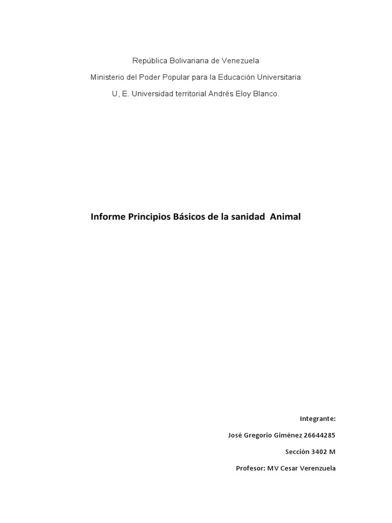 Informe Bienestar Animal | PDF | Bienestar de los animales | Comportamiento
