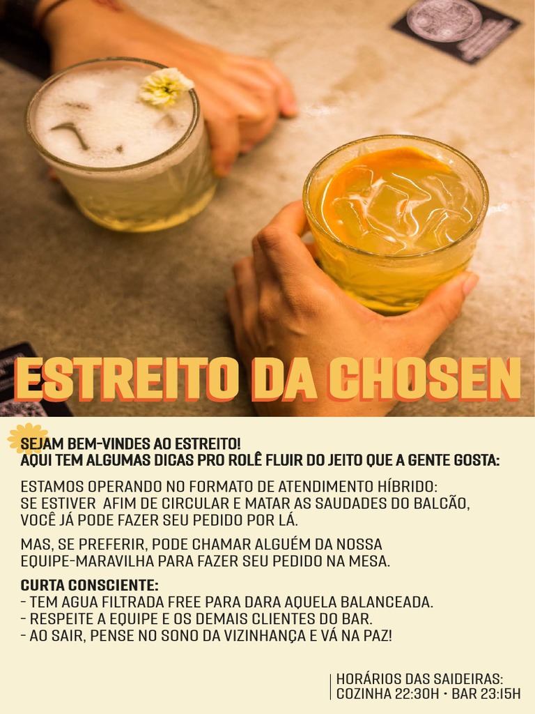CardÃpio Estreito - Chosen | PDF | Laranja (fruta) | Limão