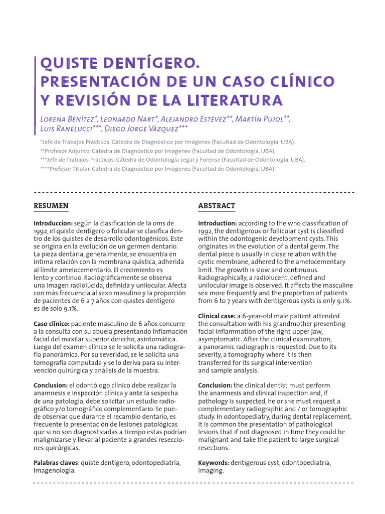 Articulo 1 | PDF | Odontología | Boca