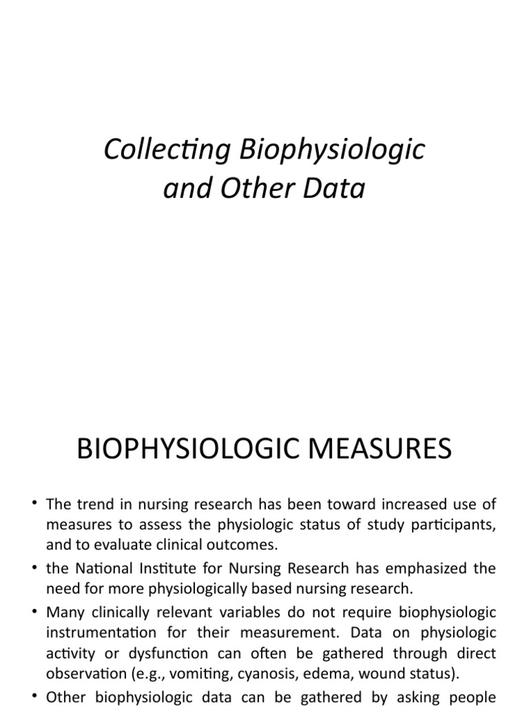 Biophysiological Methods | PDF | Methodology | Statistics