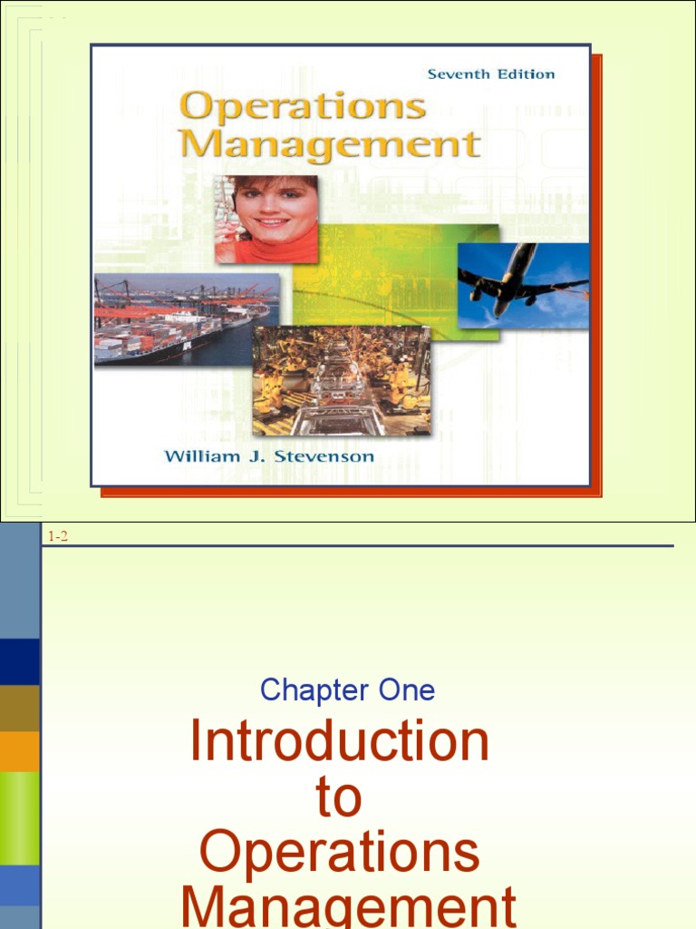 Operations Management by William J Stevenson | PDF | Operations ...