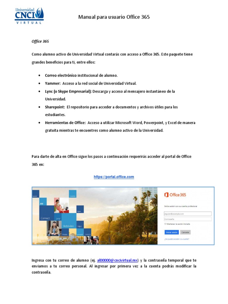 Manual para Usuario Office 365 | PDF | Microsoft Office | Microsoft Word