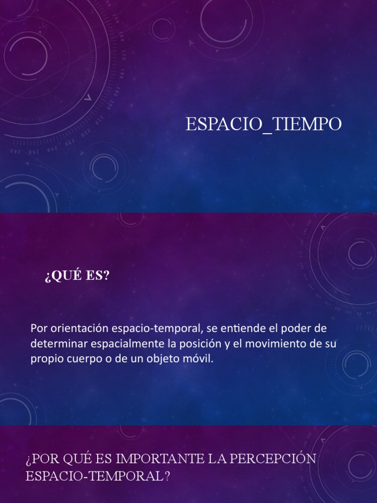 Presentación Espacio Tiempo | PDF