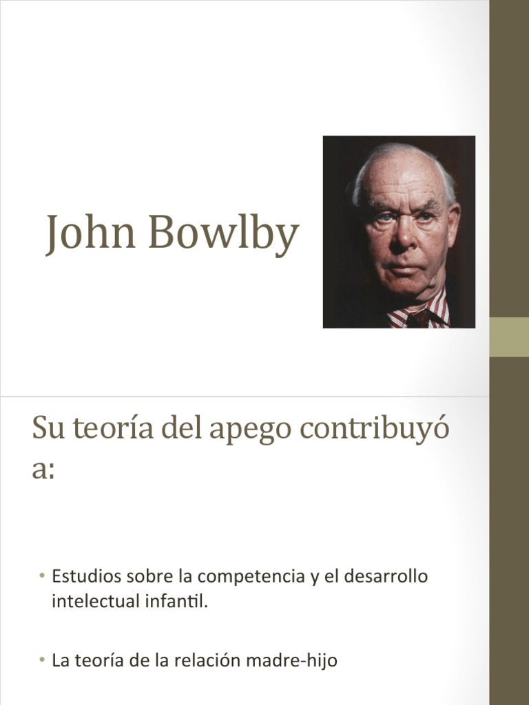 John Bowlby | PDF | Teoría de apego | Psicología Social