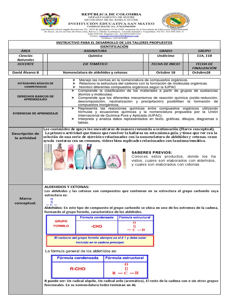 Bitacora Química 11° | PDF | Cetona | Química