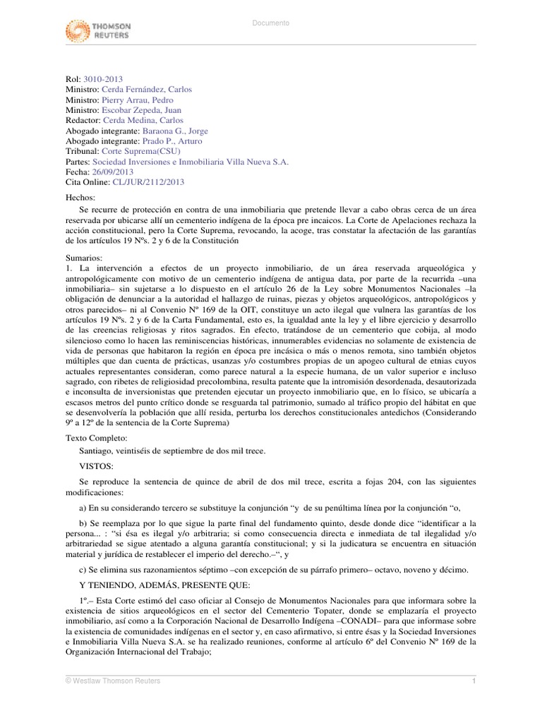 Toroco Con Sociedad Inversiones e Inmobiliaria Villa Nueva S.A. (CS ...