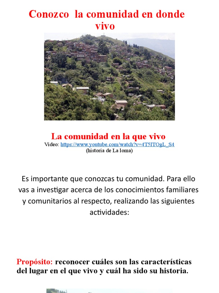 Conozco La Comunidad en Donde Vivo | PDF
