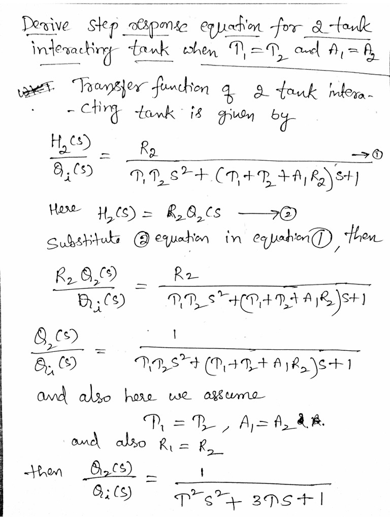 Two Tank Interacting System | PDF