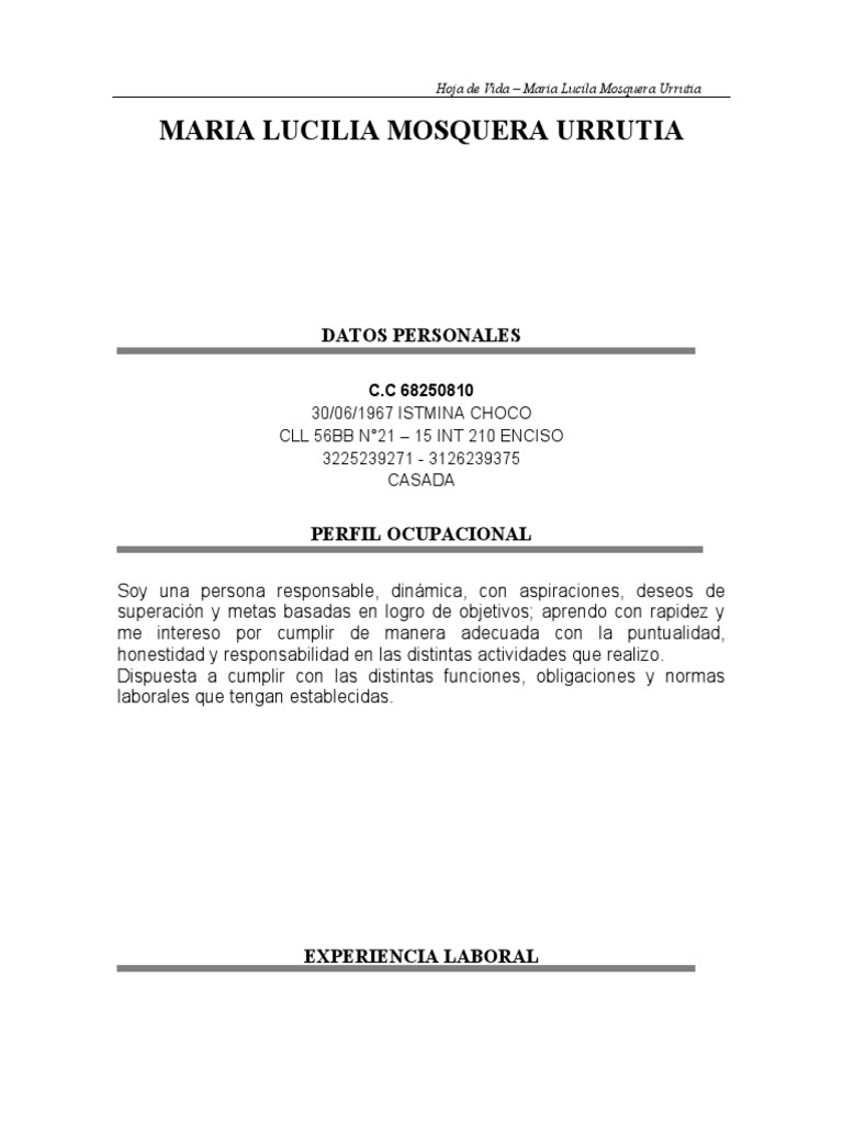 Maria Mosquera | PDF