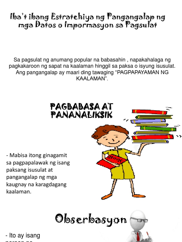 Ibat Ibang Estratehiya NG Pangangalap NG Mga Datos | PDF