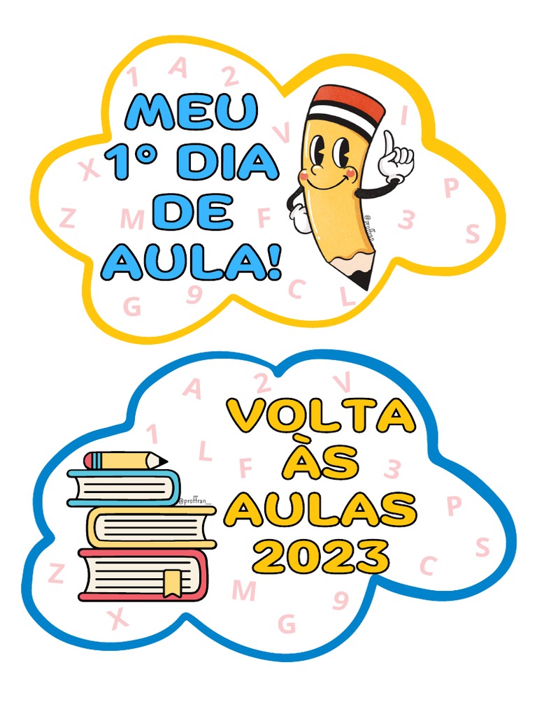 Plaquinha Volta Às Aulas | PDF