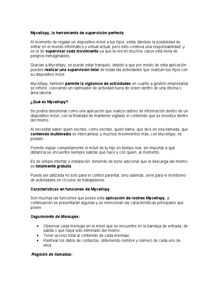 Mycellspy La Herramienta de Supervisión Perfecta | PDF | Software de la ...