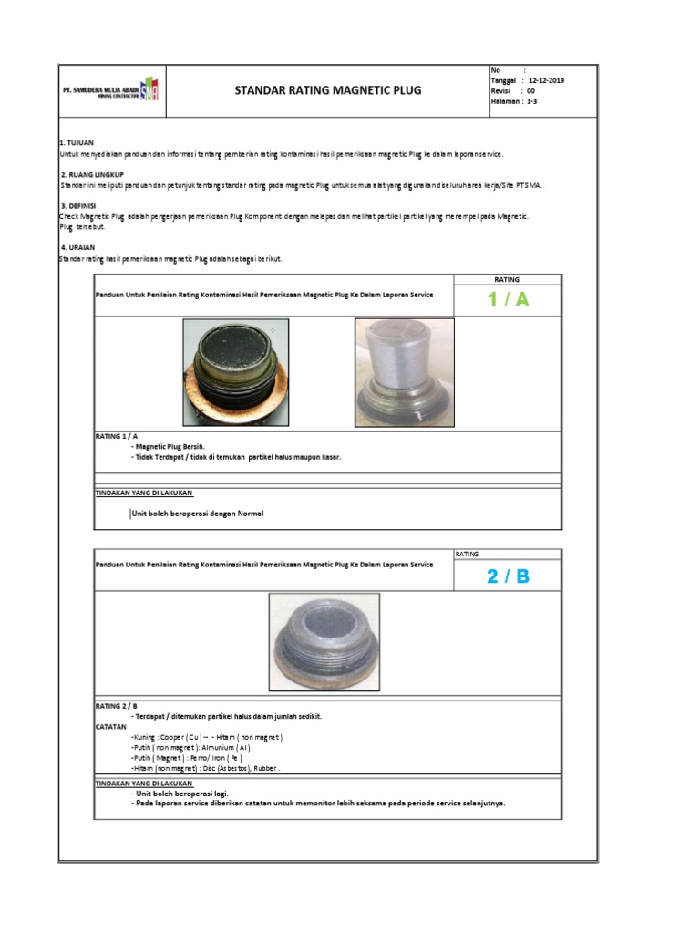 Standar Rating Magnetic Plug | PDF