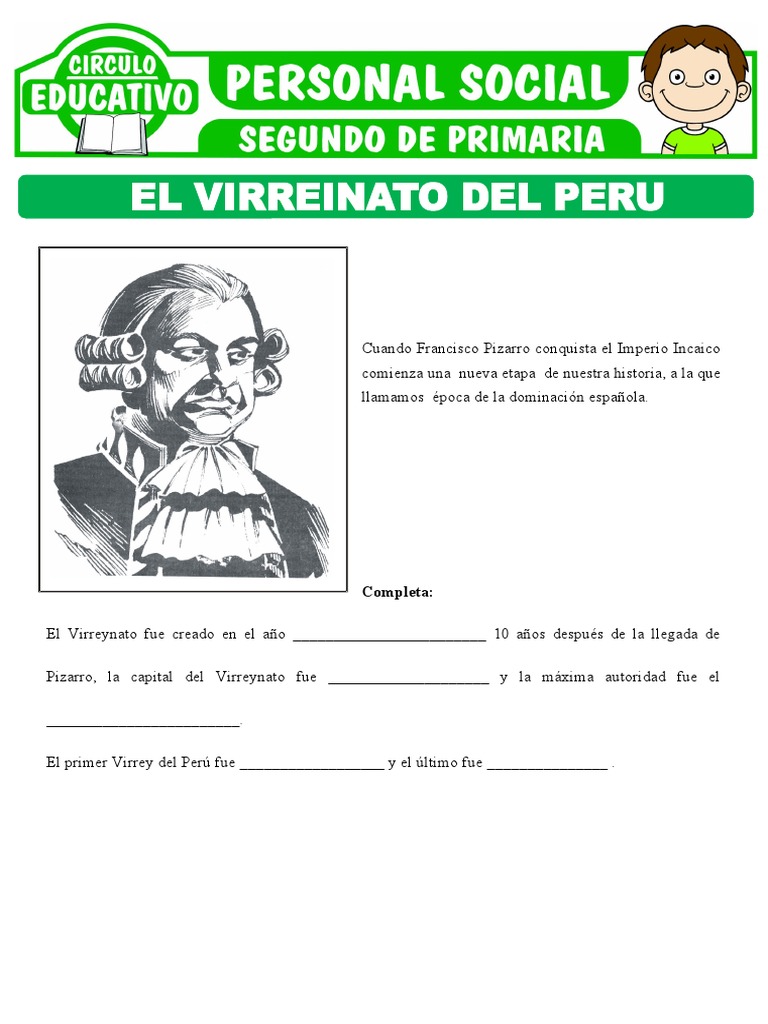 El Virreinato Del Peru para Segundo de Primaria | PDF | Colonización española de las Américas ...
