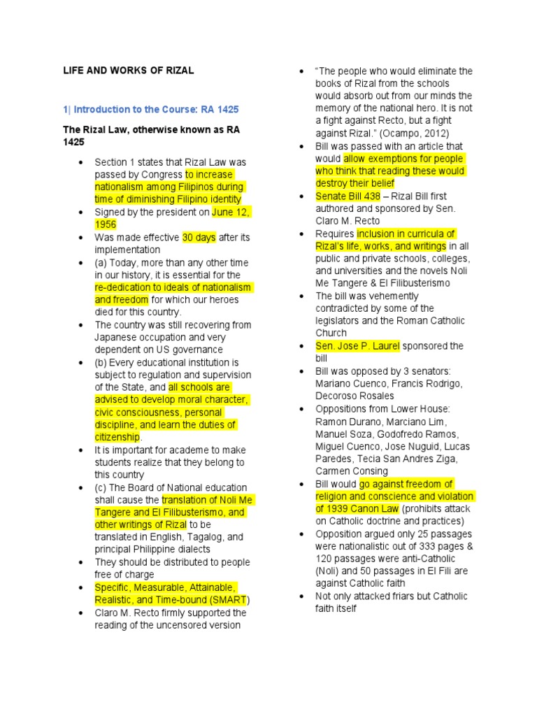 Rizal-Reviewer Chapter 1-5 | PDF | Philippines