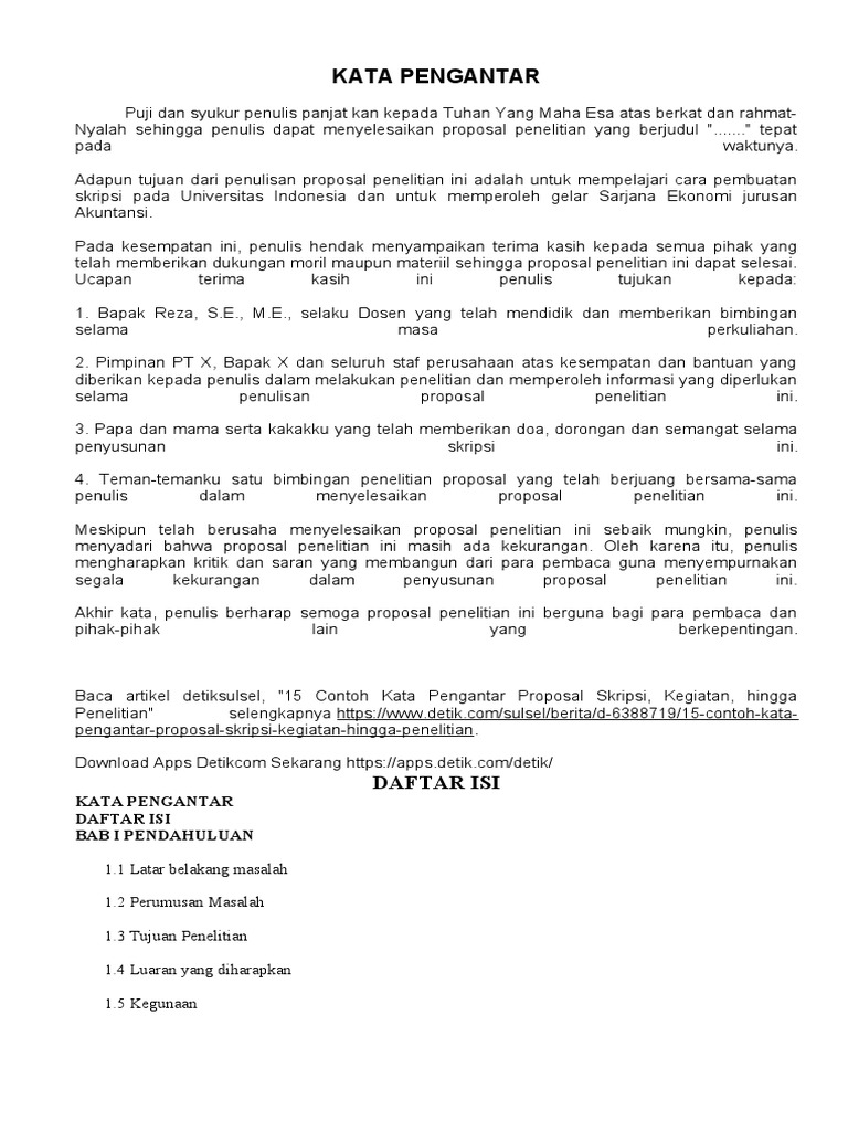 Proposal Penelitian (Template) | PDF